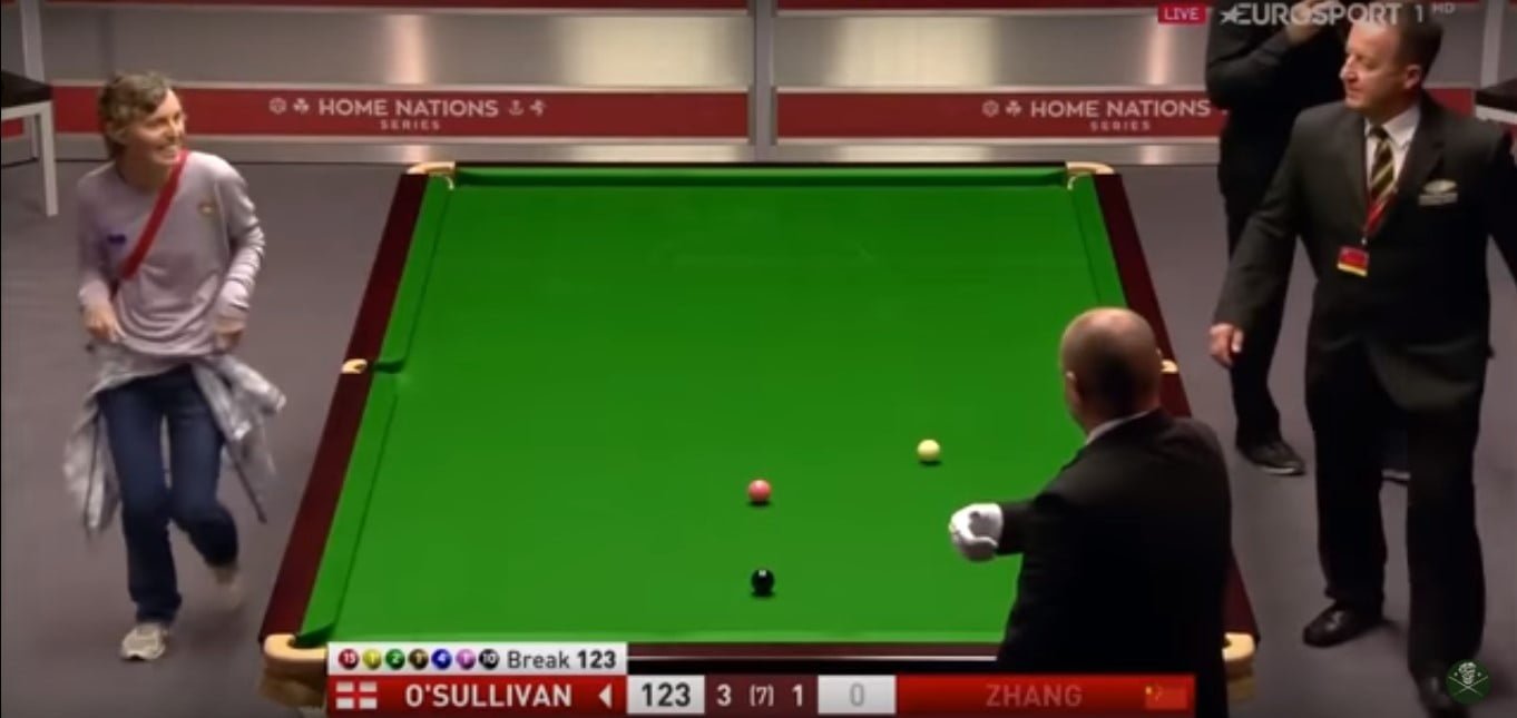 Ronnie O'Sullivan Lets 'Pitch Invader' Woman Pot The Black